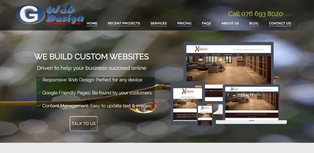 Web Design in South Africa • G Web Design